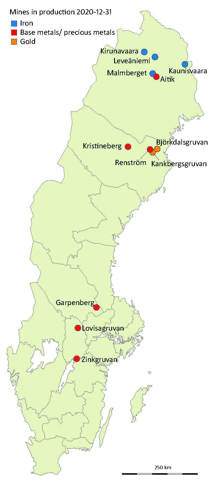 Mines in Sweden